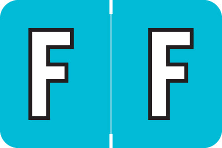 Amerifile Colorbrite "F" Labels 1" X 1-1/2" Laminated- Roll of 500 ...