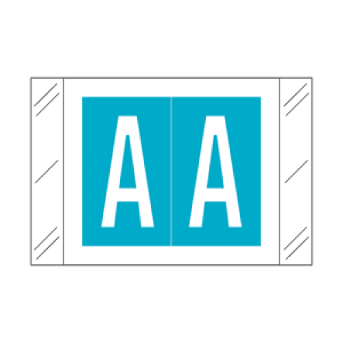Col'R'Tab 12000 Alpha "A" Labels 1" X 1-1/2" Laminated- Roll of 500 ...