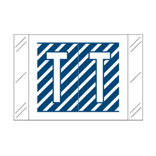 Col'R'Tab 12000 Alpha "T" Labels 1" X 1-1/2" Laminated- Roll of 500 ...