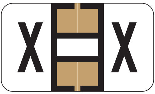 Jeter 5800 "X" Labels 15/16" X 1-5/8" Laminated- Ring Binder Pack of 2 ...